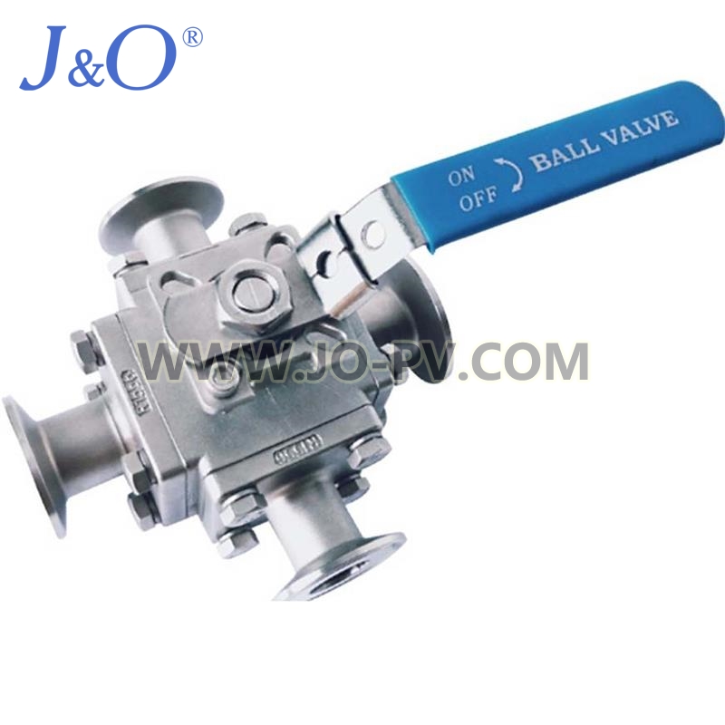 Four-way Sanitary Clamp Ball Valve - J&O Fluid Control Co., Limited.