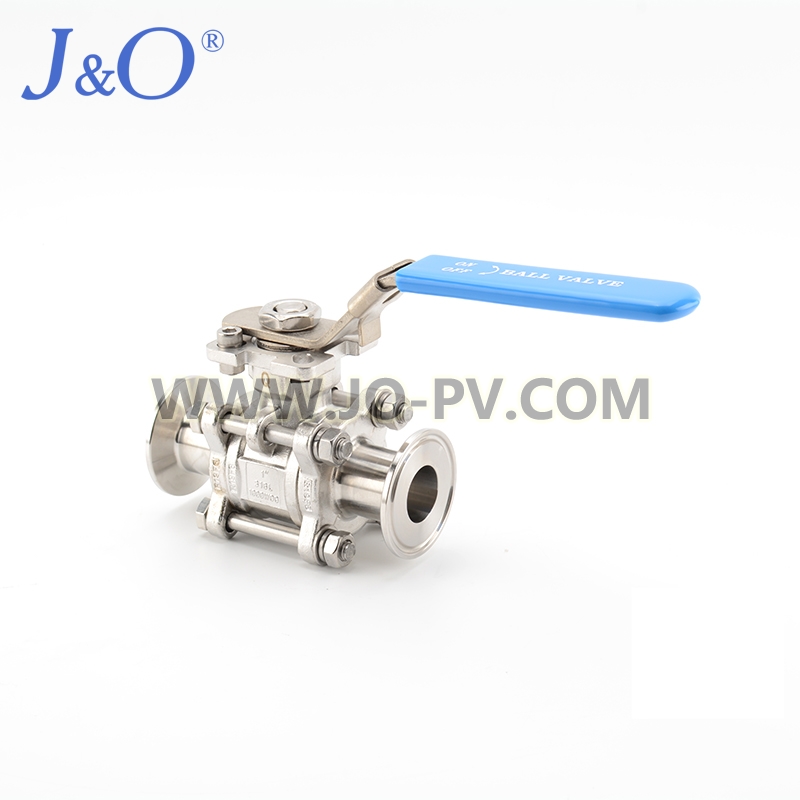 Three-Piece Sanitary T-Clamp Ball valve with pad - J&O Fluid Control Co ...
