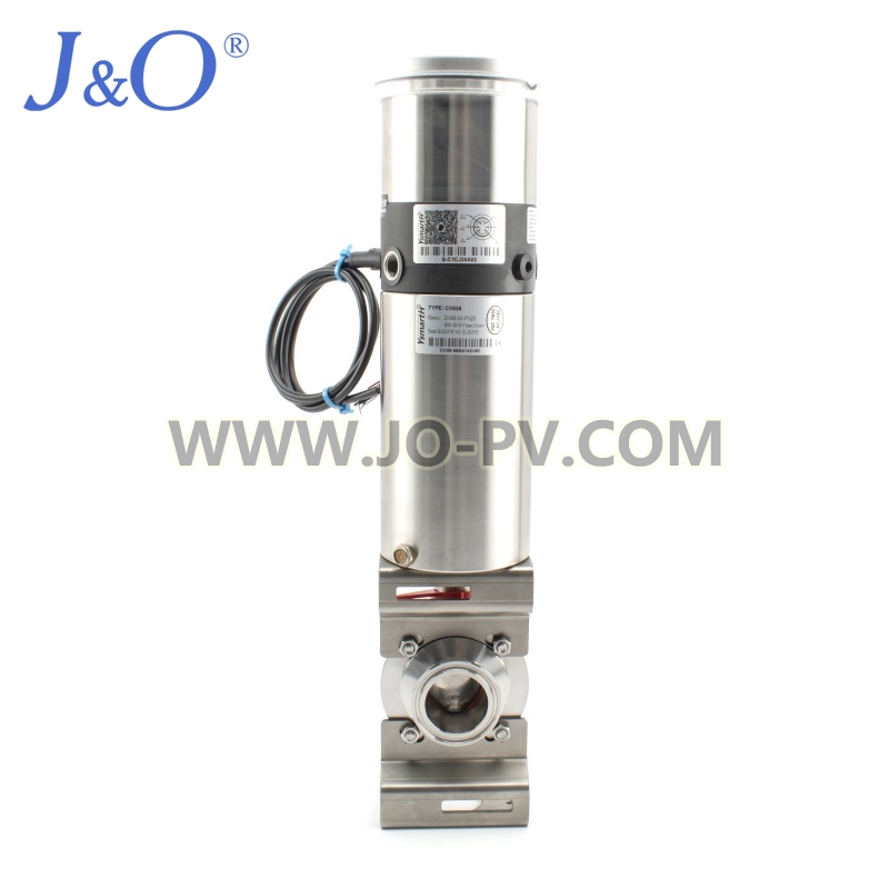 Sanitary Pneumatic Clamped Butterfly Valve With Positioner - J&O Fluid ...