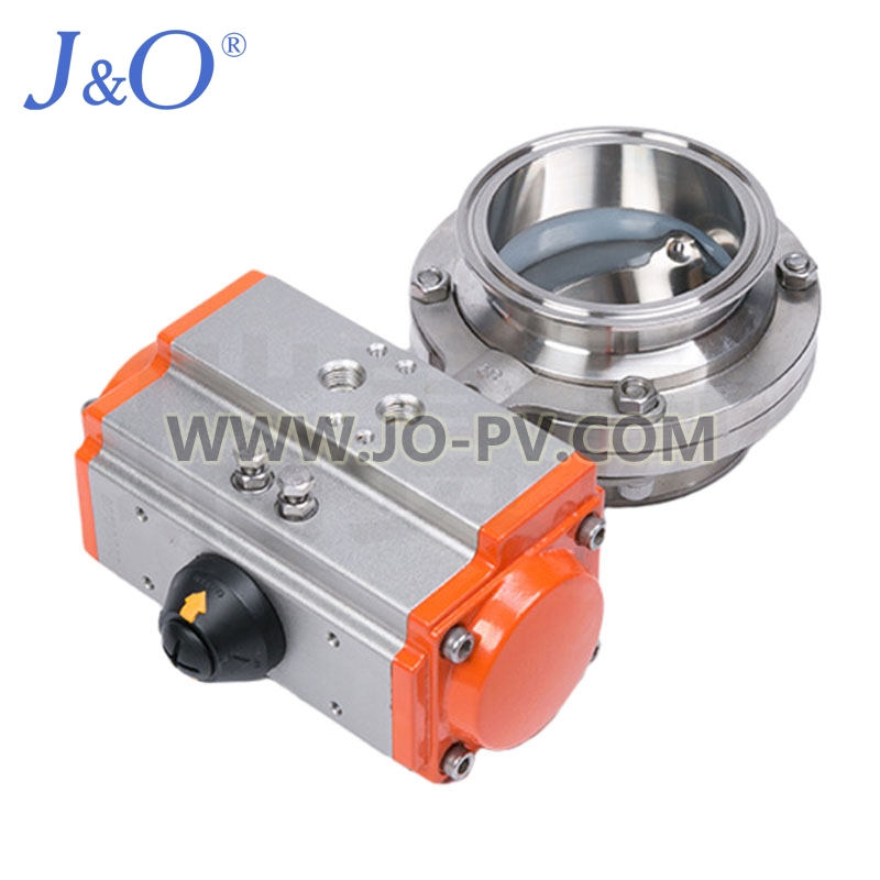 Sanitary Stainless Steel Pneumatic Clamp Powder Butterfly Valve - J&O ...