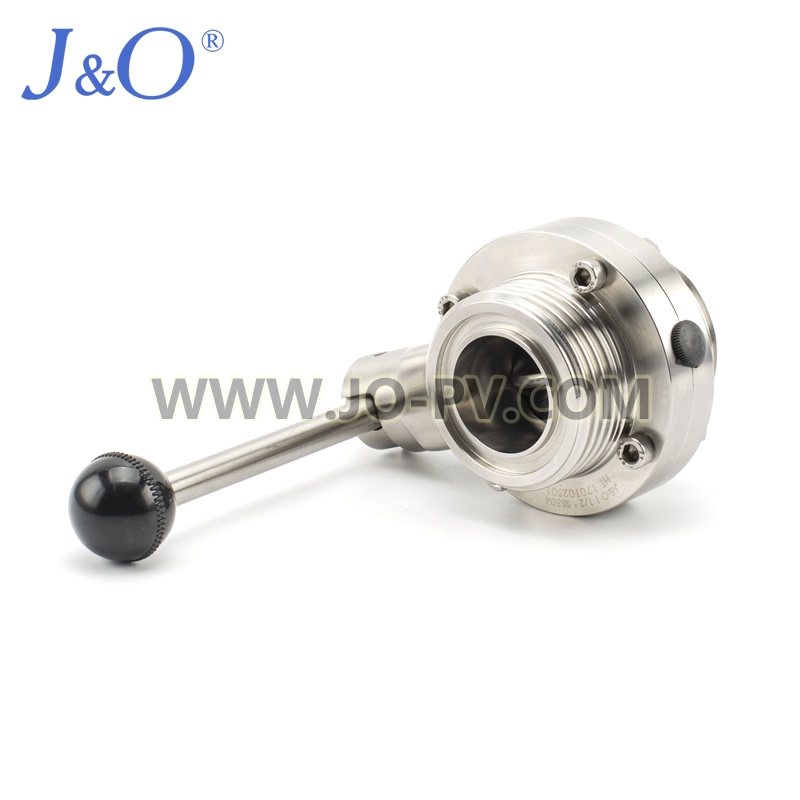 Sanitary Butterfly Valve Male-Male With Square Handle - J&O Fluid ...