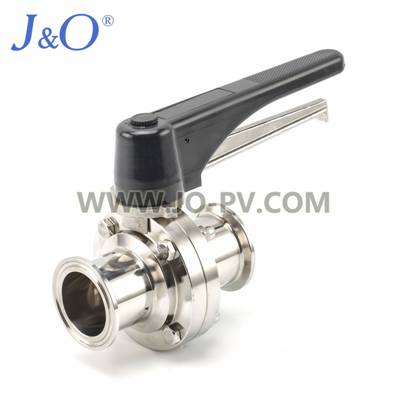 Sanitary Stainless Steel IDF Tri Clamp Clamped Butterfly Valve With ...
