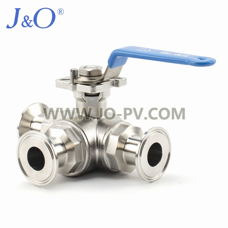 Three-Way Sanitary T-Clamp Ball Valve - J&O Fluid Control Co., Limited.