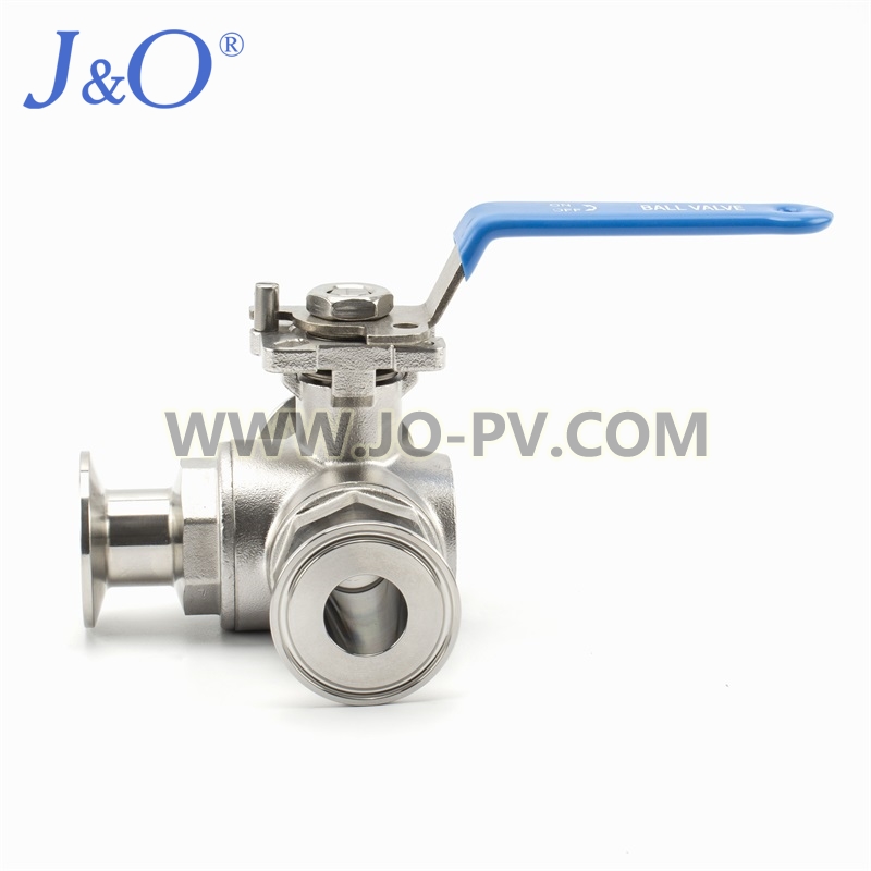 Three-Way Sanitary T-Clamp Ball Valve - J&O Fluid Control Co., Limited.