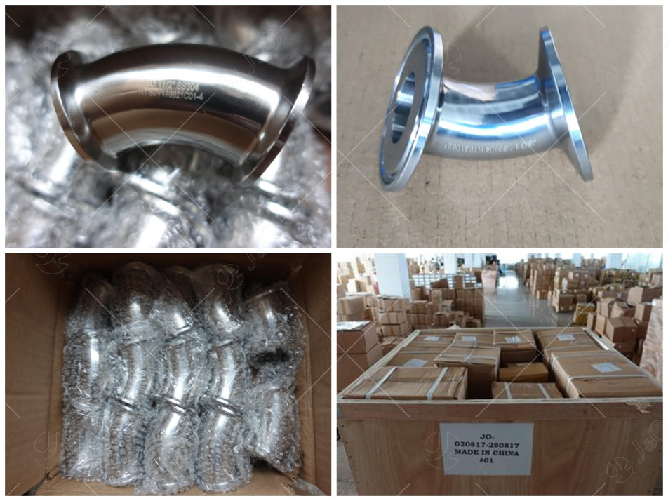 Sanitary 45 Degree Elbow Clamp - J&O Fluid Control Co., Limited.